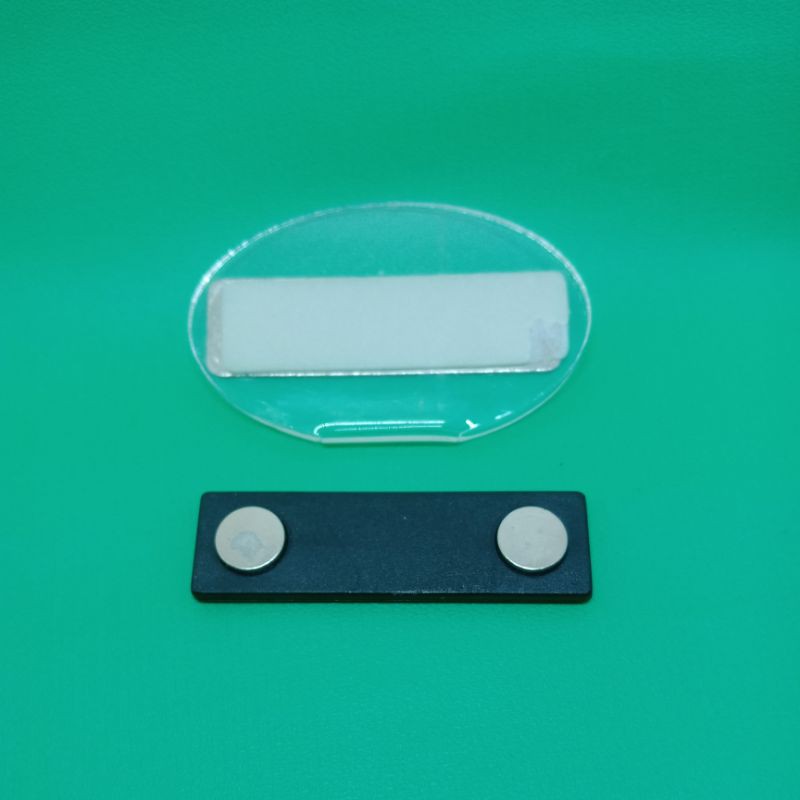 Jual NAME TAG AKRILIK MAGNET OVAL 5X3cm / NAME TAG AKRILIK (Isi 30pcs ...