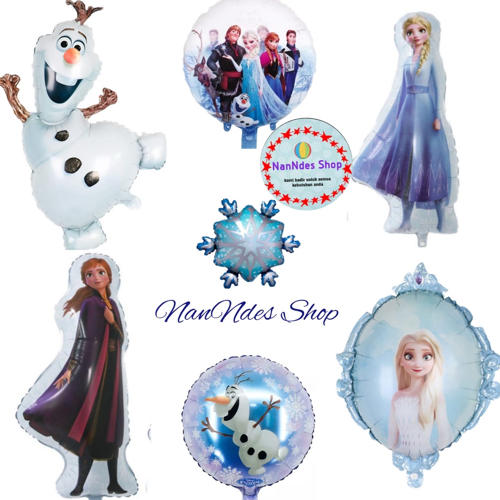 Jual Balon Elsa Anna Olaf JUMBO Es Salju Frozen Tema Karakter Bentuk ...