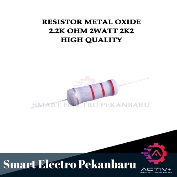 Jual ORIGINAL RESISTOR METAL OXIDE 2K2 2.2K OHM 2 Watt 5% 2K2ohm 2Watt ...