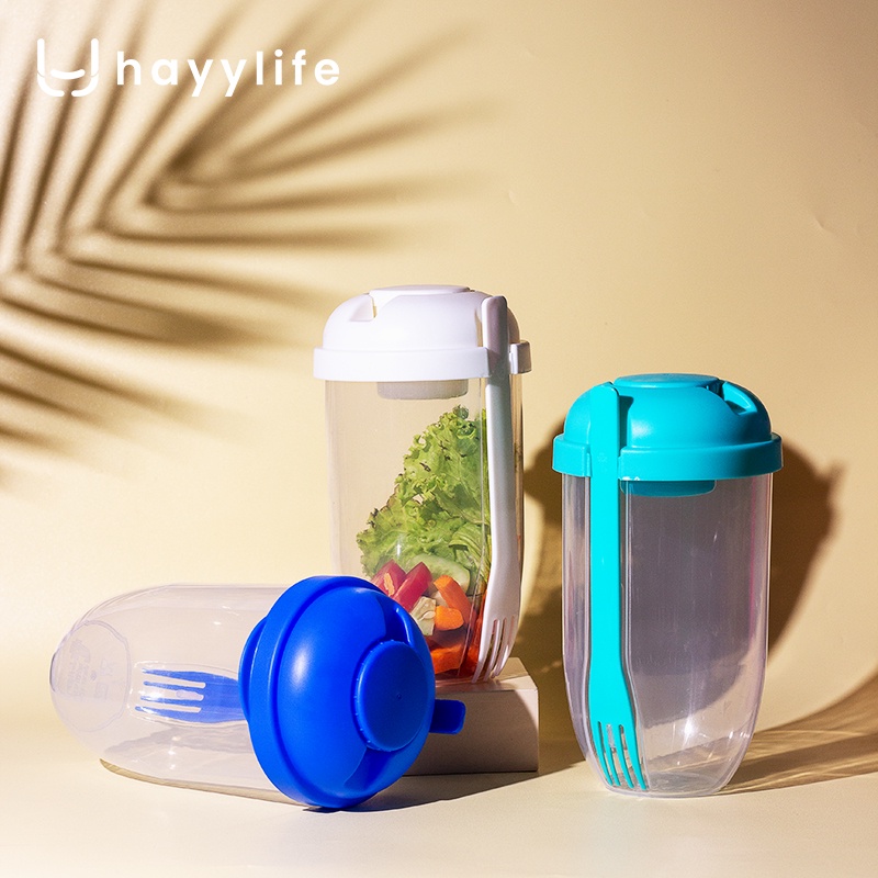 Jual Hayylife Botol/Cup Salad - Botol Salad Dengan Sendok Garpu Dan ...