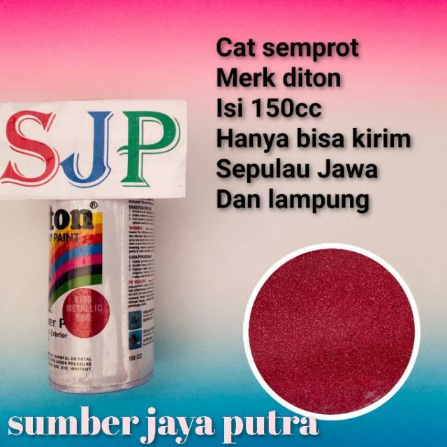 Jual Diton 8190 red metallik merah metalik cat semprot pilok pylox ...