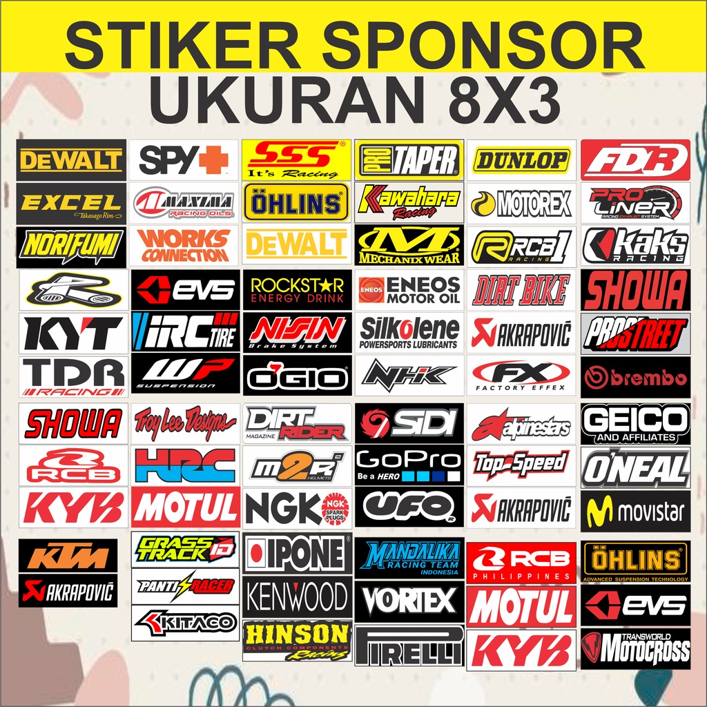 Jual Stiker Sponsor sticker helm RCB1 Stiker Laptop Helmet Motor ...