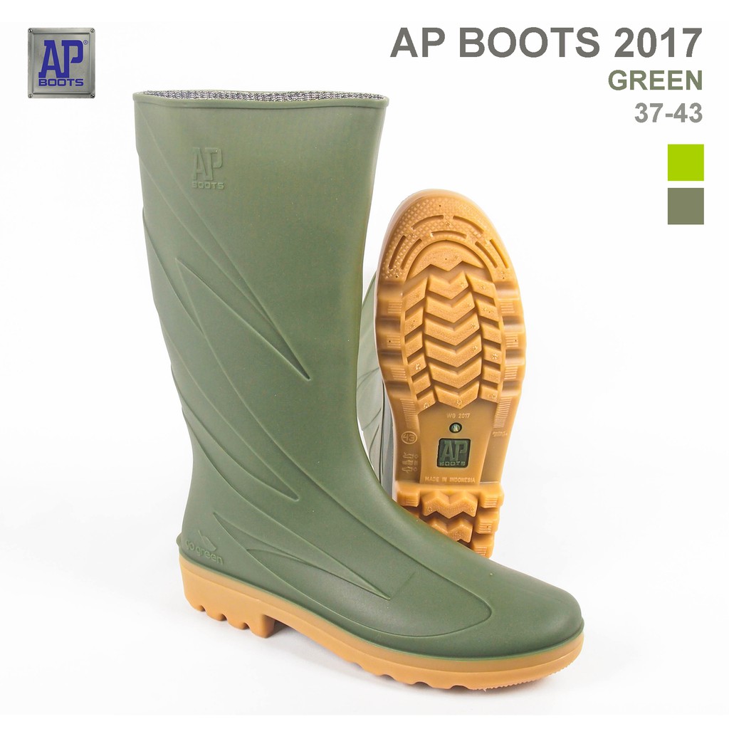 Jual AP Boots 2017 Green - Sepatu Boot PVC | Shopee Indonesia