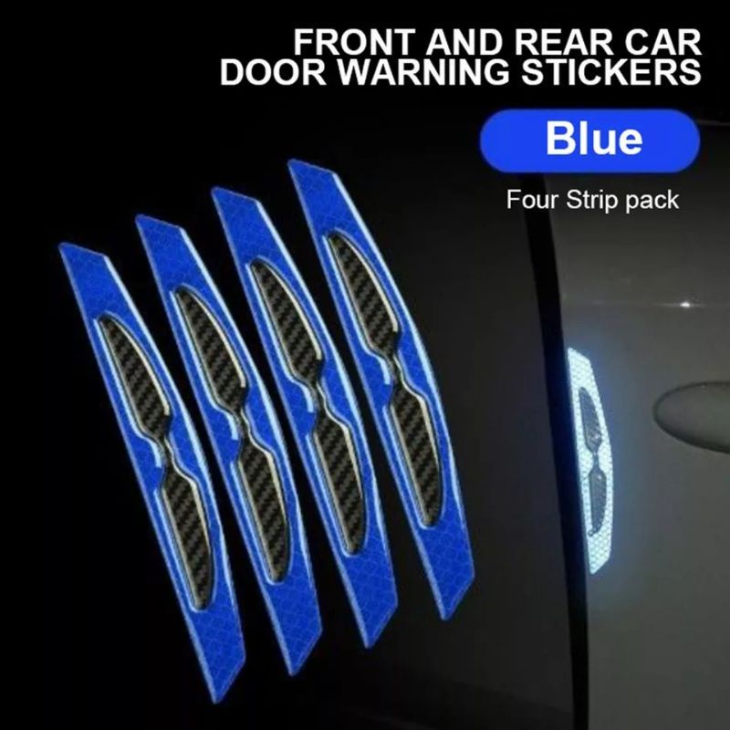 Jual Stiker Reflective Carbon 4pcs Pintu Mobil Anti Gores Lecet ...