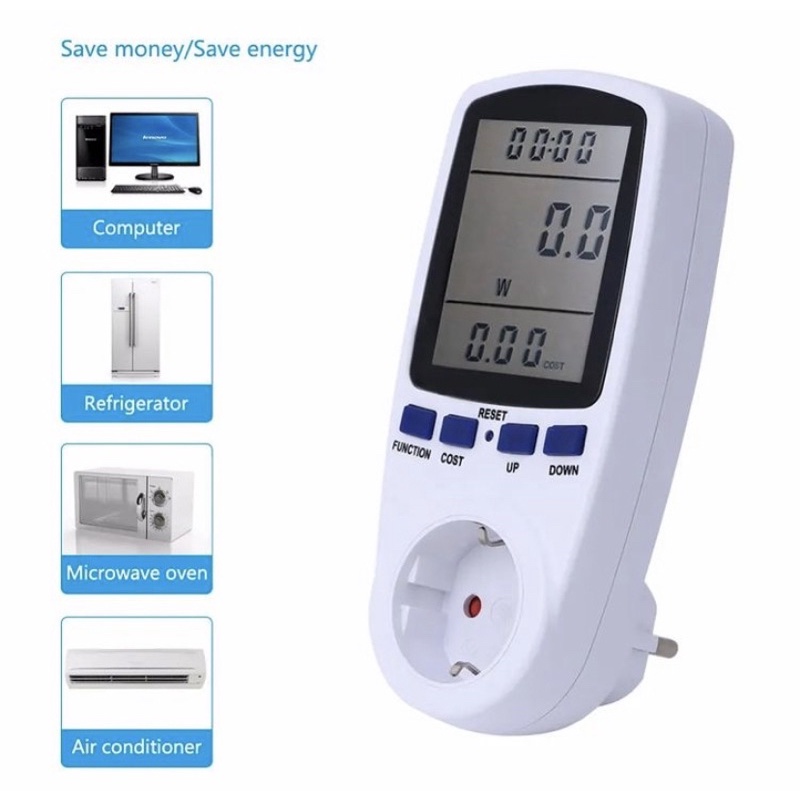 Jual Watt Meter Pengukur Daya Listrik Digital Alat Ukur Mengontrol Penghema | Shopee Indonesia