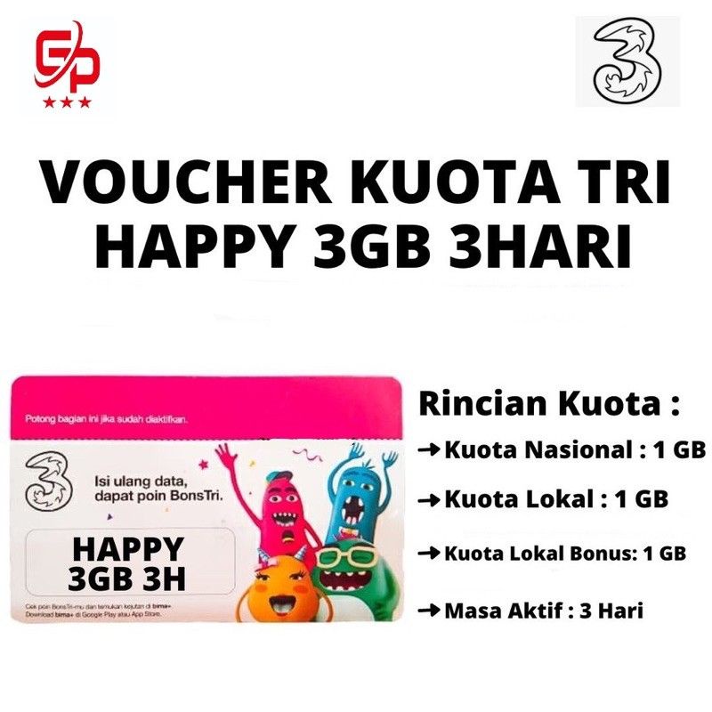 Jual VOUCHER 3 3gb/3hari | Shopee Indonesia