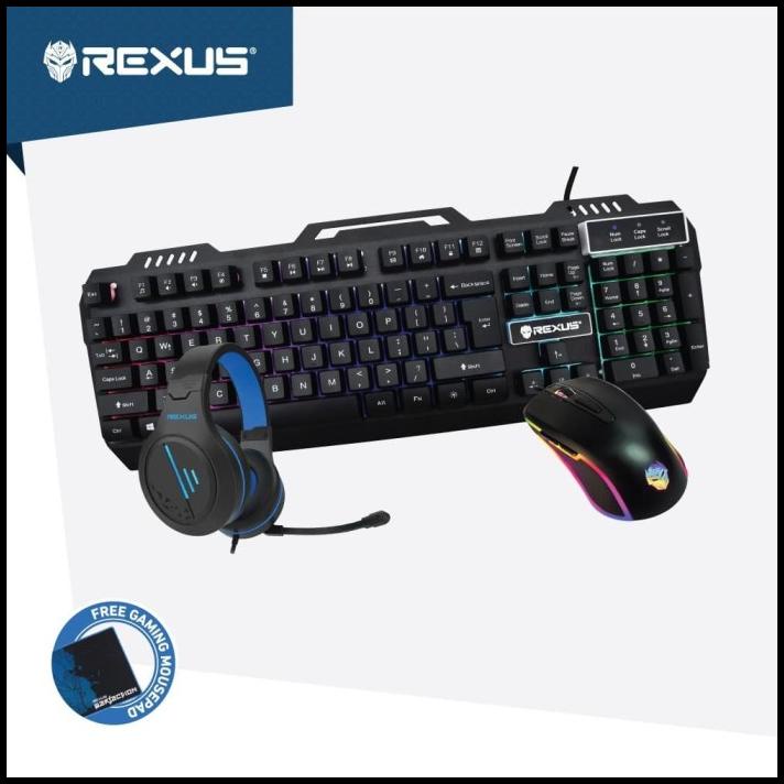 Jual Rexus Vr3 Max Combo Keyboard Mouse Gaming Headset Warfaction ...