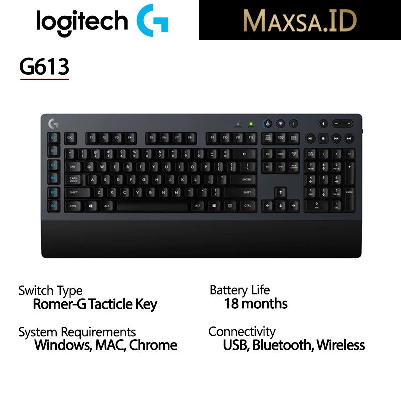 Jual Logitech G613 Wireless Mechanical Gaming Keyboard | Shopee Indonesia