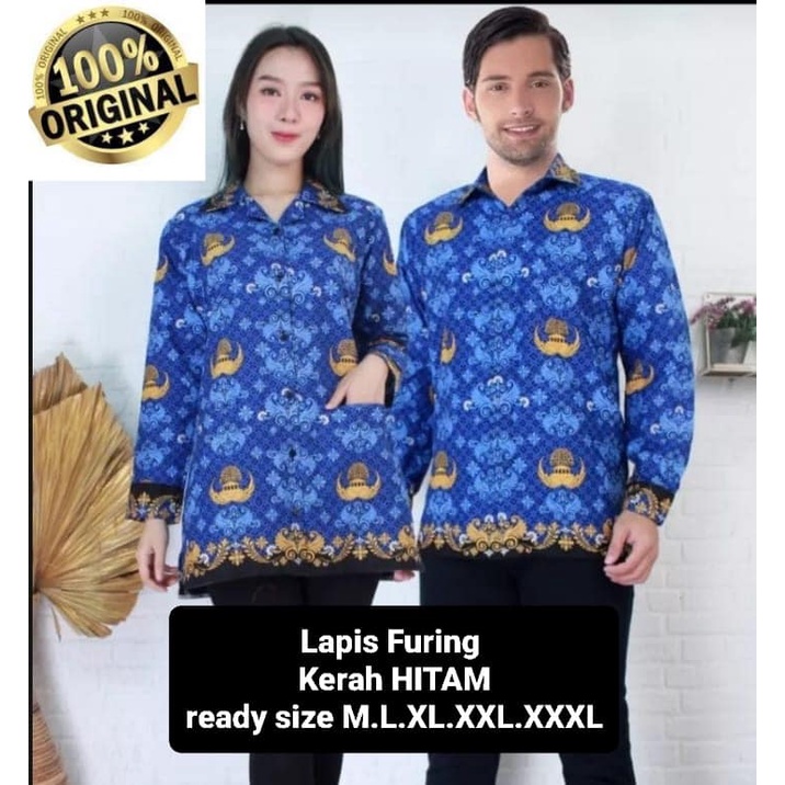 Jual KORPRI KERAH HITAM LAPIS FURING / ORI Baju Korpri Terbaru 2022 / Baju PNS Terbaru / Baju ...