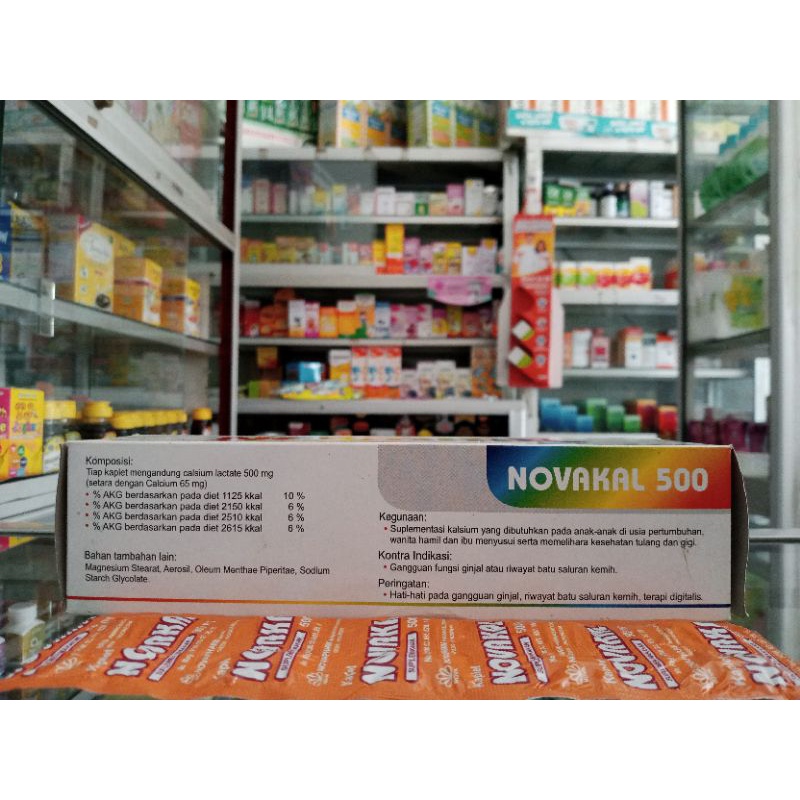 Jual NOVAKAL 500 MG 1 STRIP @10 KAPLET | Suplemen Makanan - ED 07/2026 ...
