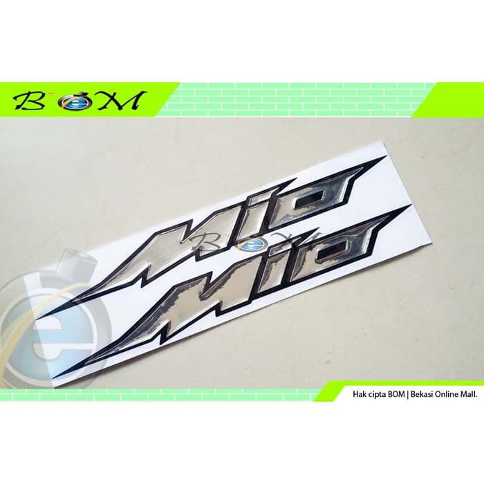 Jual Emblem Logo Lambang Tulisan Yamaha Mio Chrome Krum Silver Kaca ...