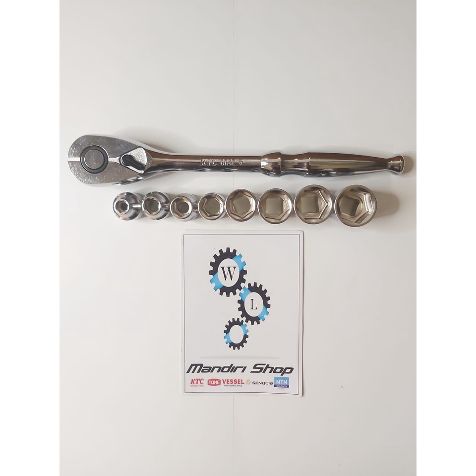 Jual PAKET SIAP KERJA KUNCI SHOCK 1/2 ( 8 - 22 ), & RATCHET 1/2 KTC ...