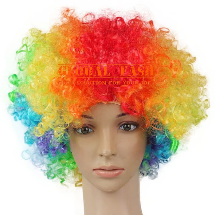 Jual Wig rainbow / wig kribo/ Wig Badut / Wig Cosplay/ Rambut Palsu ...