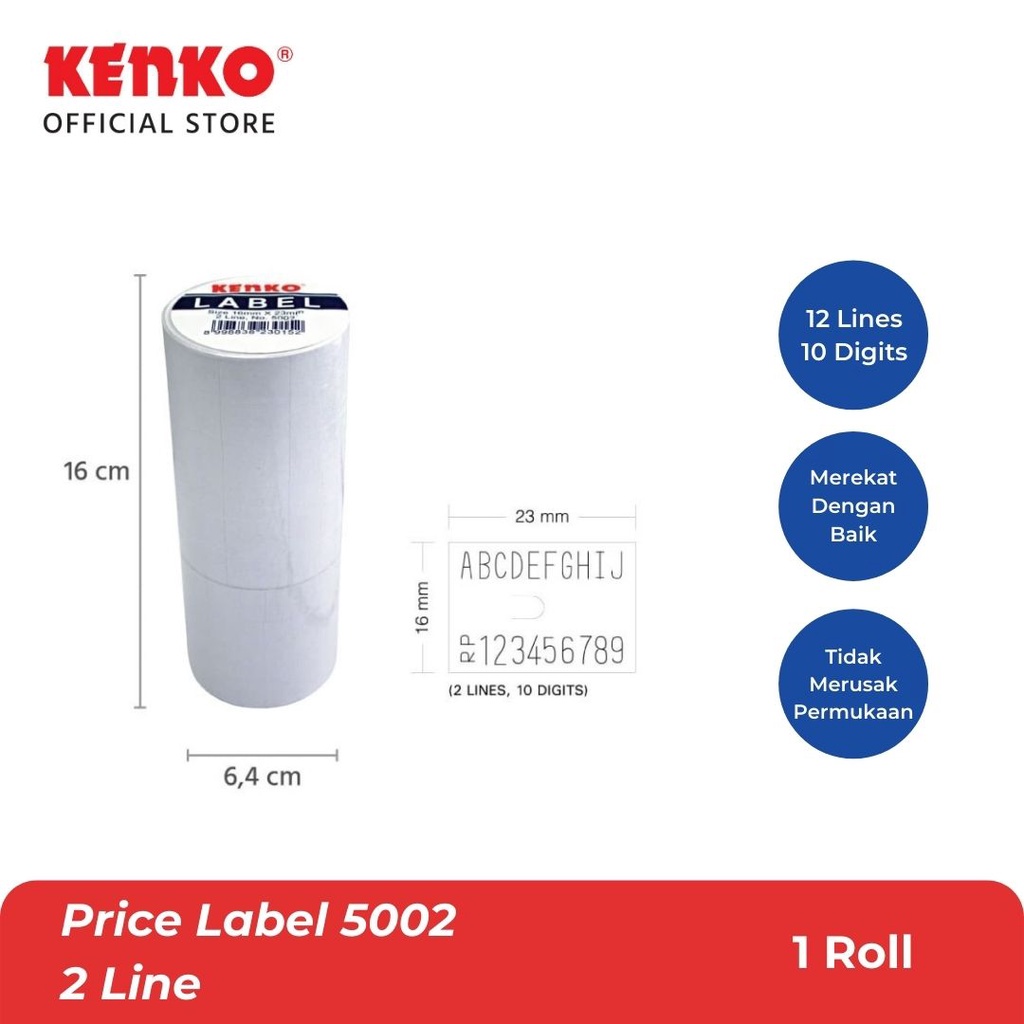 Jual Kenko Price Label 5002 (2 Line) | Shopee Indonesia