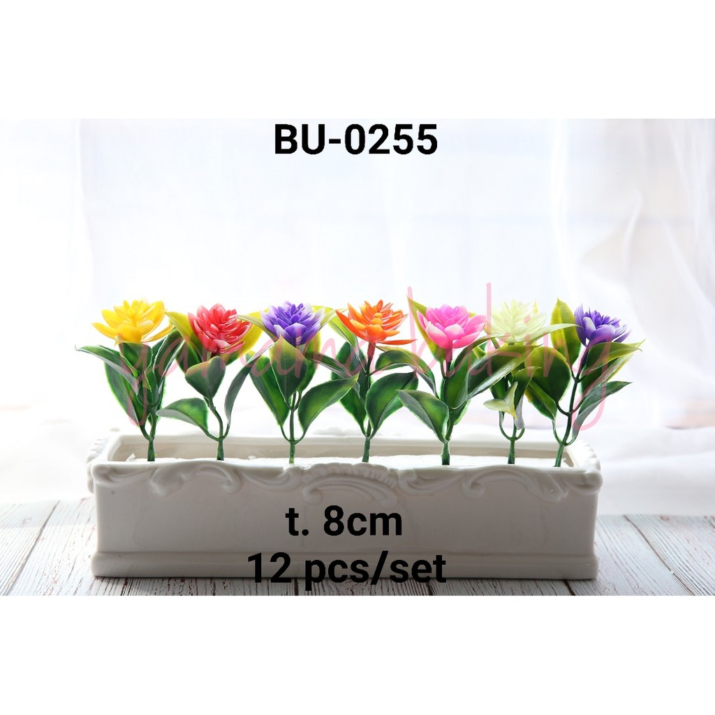 Jual BU-0255 Topper hiasan kue tart cake rumput bunga daun tanaman ...