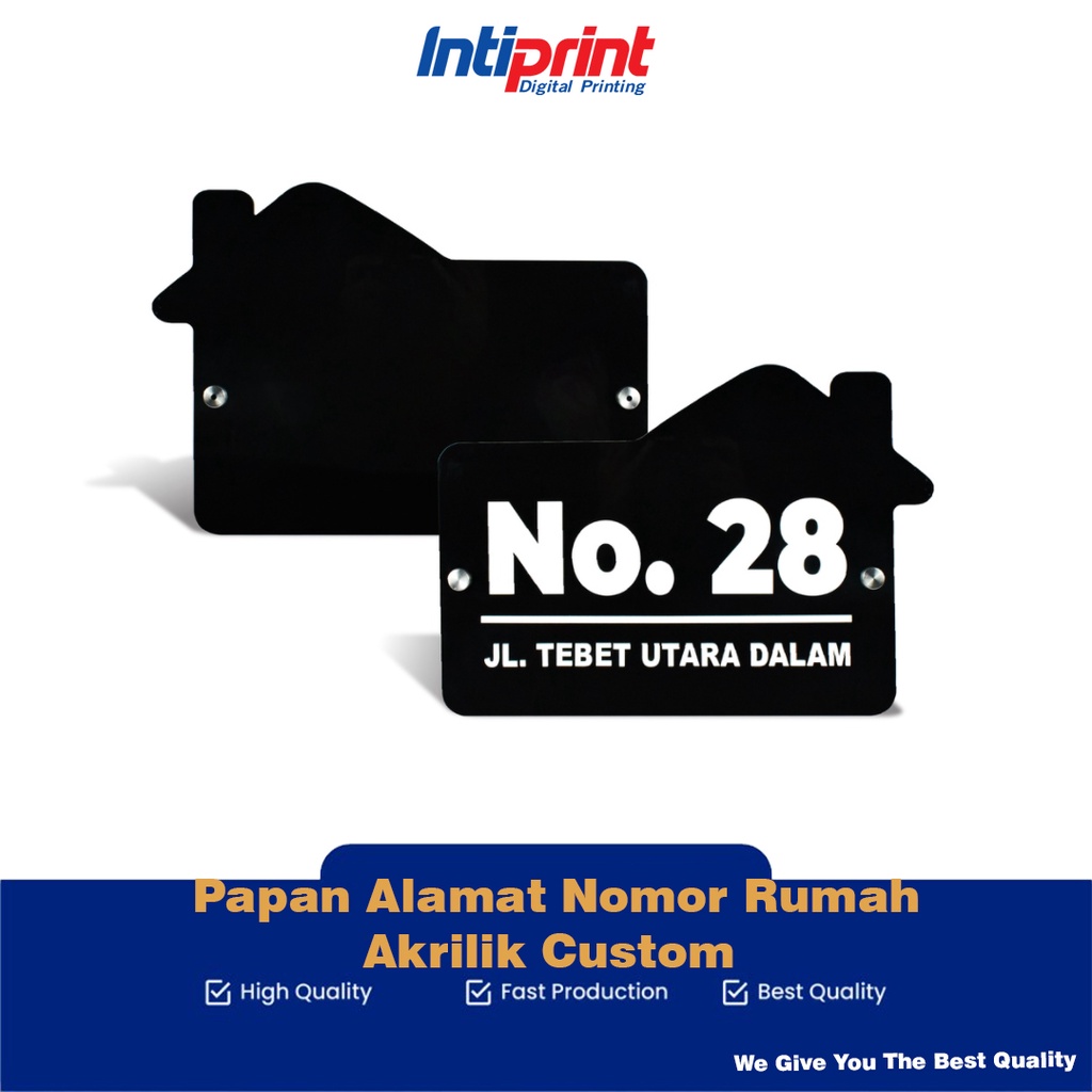 Jual PAPAN ALAMAT NOMOR RUMAH AKRILIK CUSTOM Tulisan Timbul / Datar ...