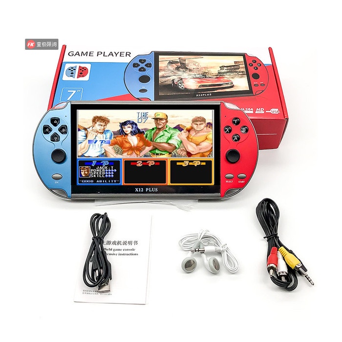 Jual Konsol Game Handheld 7Inch HD x12 Plus Handheld 16G ROM Built In ...