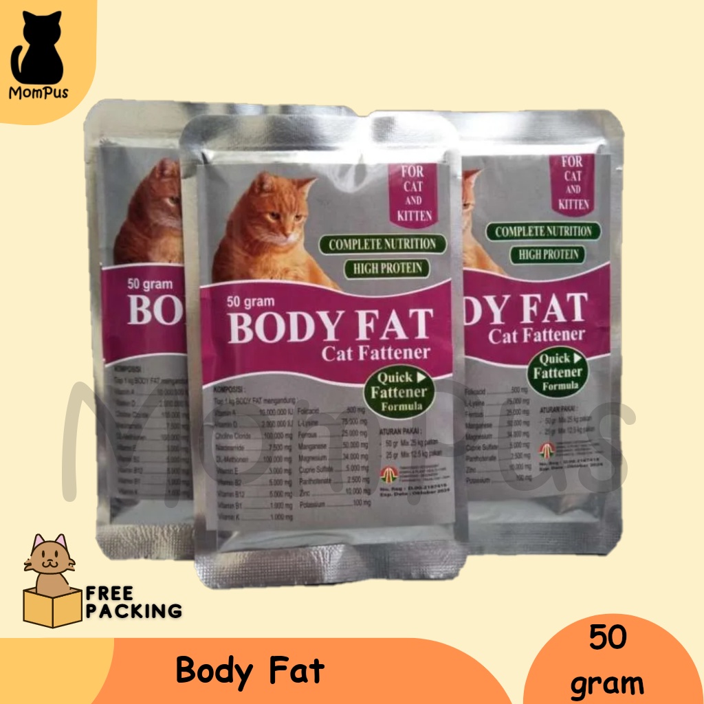 Jual Body Fat 50gr Vitamin Penggemuk Penambah Berat Badan KUCING ...