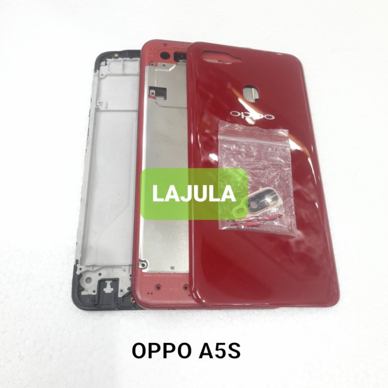 Jual kesing housing casing full set oppo a5s frame + bezel + backdoor ...