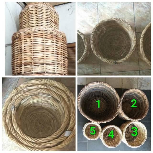 Jual pot rotan cover keranjang anyaman geraisurya | Shopee Indonesia