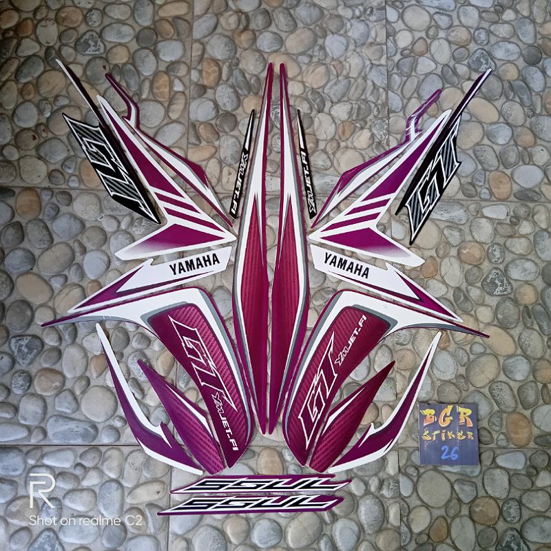 Jual stiker Motor Yamaha Soul Gt Street 2013 ungu | Shopee Indonesia