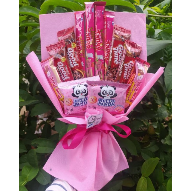 Jual (K) Buket pink hemat terjangkau pas dikantong cantik/paket ...