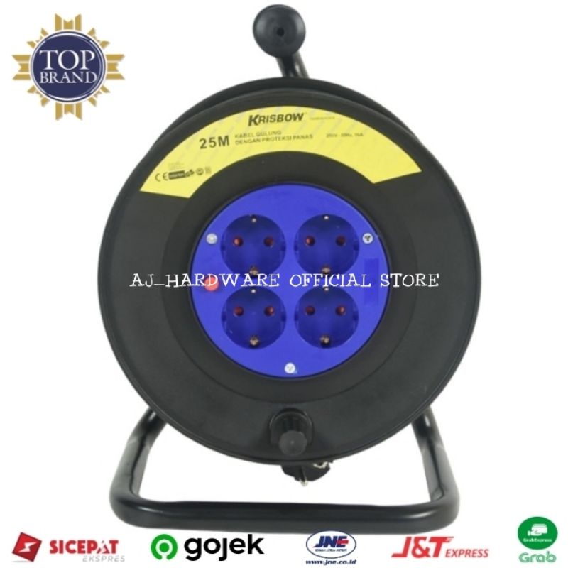 Jual Krisbow Kabel Roll / Colokan Listrik 25Meter Tahan Panas | Shopee ...