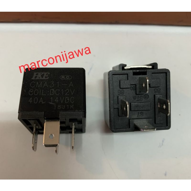 Jual Relay Rilay mobil HKE 12Vdc 40A 4pin | Shopee Indonesia