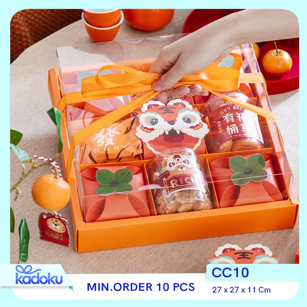 Jual Box Imlek CNY / Box Mooncake Sekat 9 / Kotak Kue Bulan / Box ...