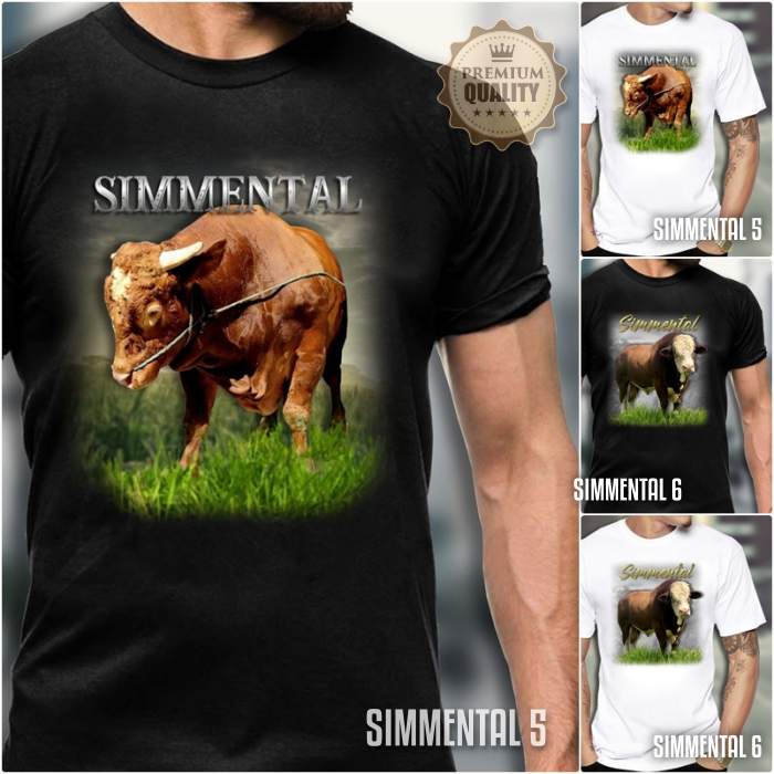 Jual Kaos SAPI Simental Baju Kaos Gambar Sapi Peternak Muda Milenial ...