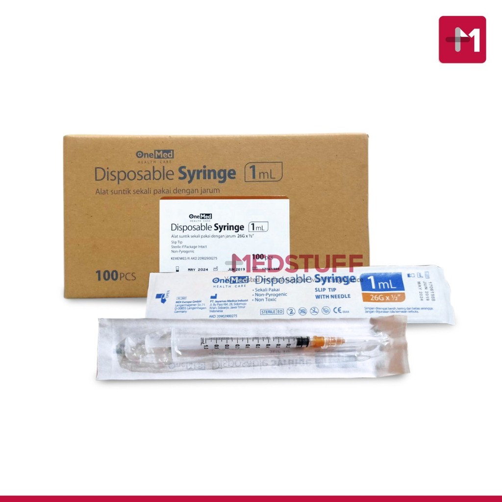 Jual Syringe Onemed 1cc Jarum Suntik 1cc Spuit 1cc Onemed | Shopee ...