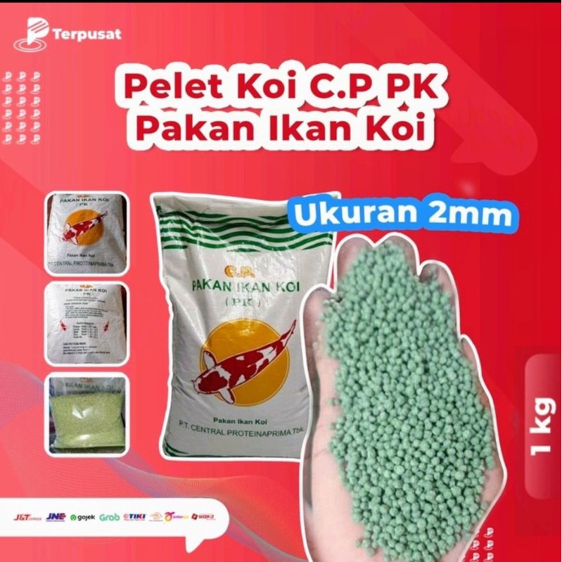 Jual Per 1 Kg PK-CP 2mm (Hijau) Pelet Ikan Koi ikan Hias | Shopee Indonesia