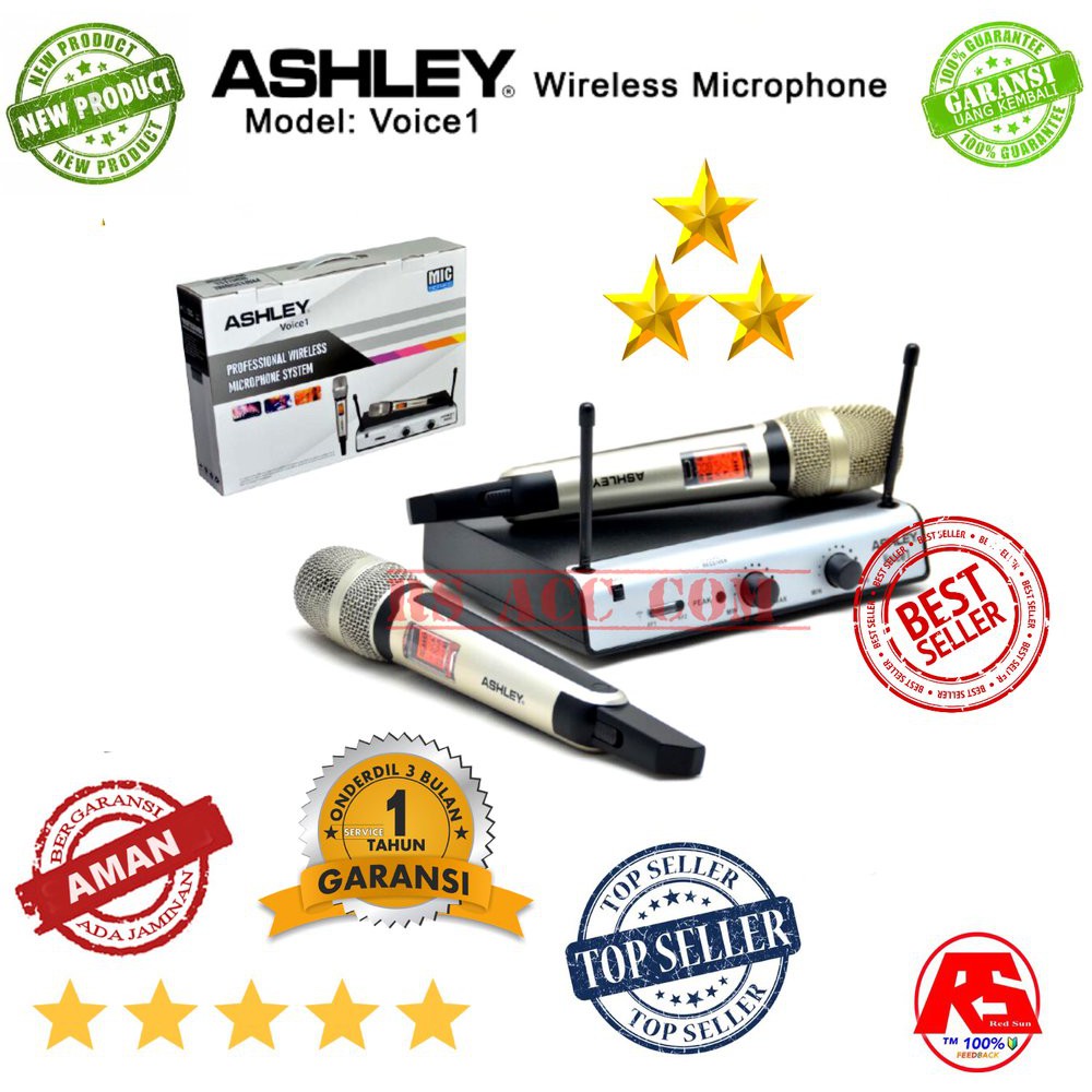 Jual Jual MC MIC ASHLEY WIRELESS VOICE 1 DIGITAL FULL ORIGINAL Limit ...