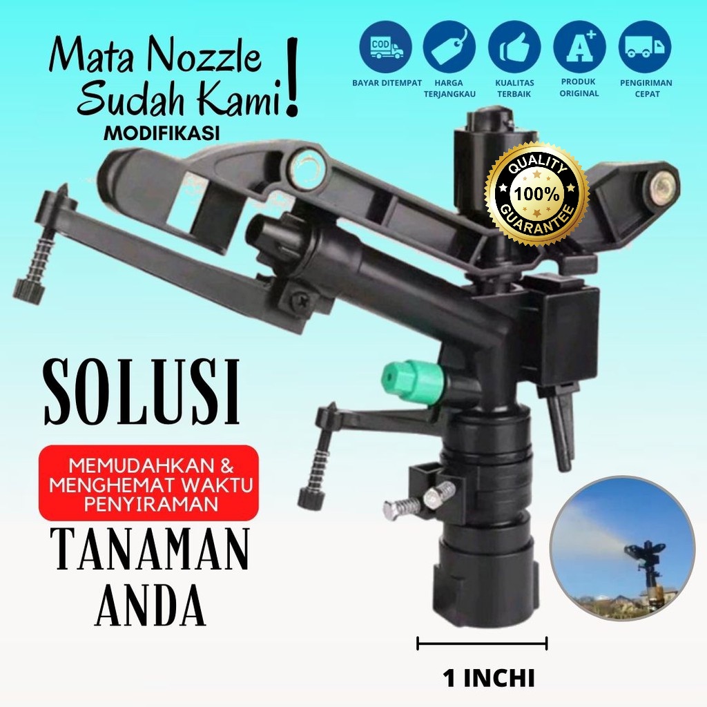 Jual Sprinkler Sprinkle Air Taman Impact Rain Gun Drat 1 Inch Spray 25m ...