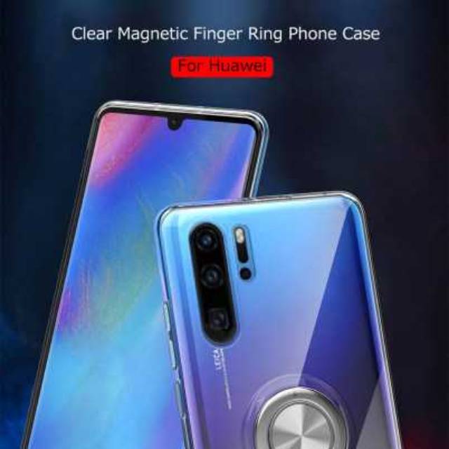 Jual Huawei P30 Pro Magnetic Ring Transparent Softcase Original Auto ...