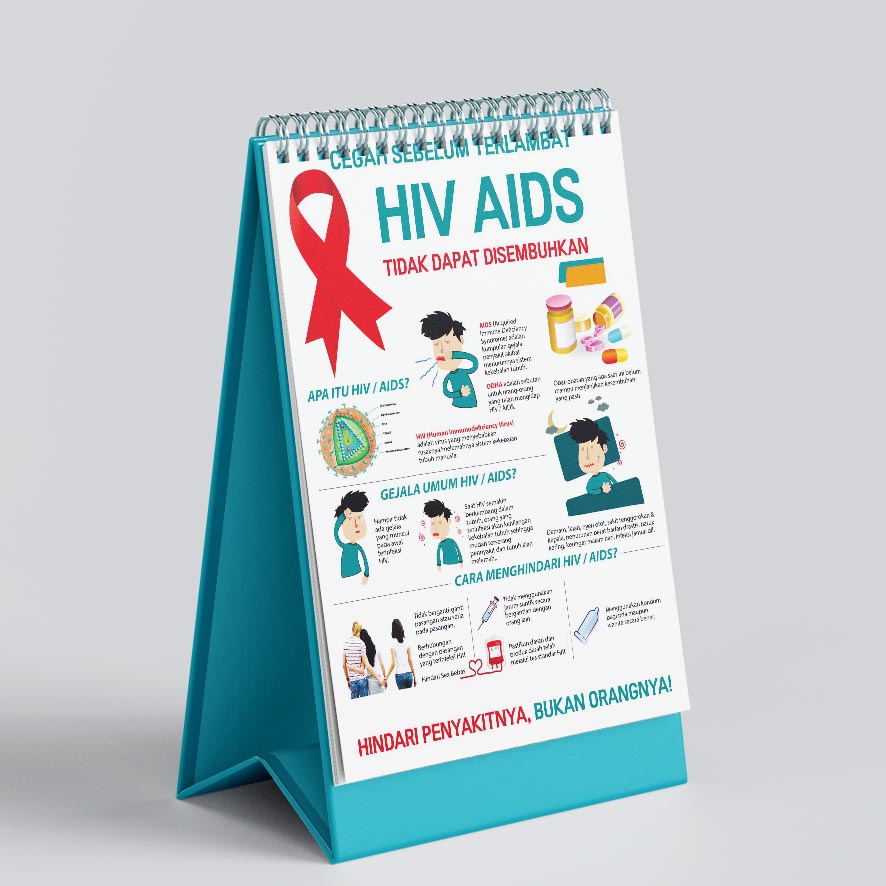 Jual Poster Promosi Kesehatan Model Kalender Duduk (Kalender Meja ...