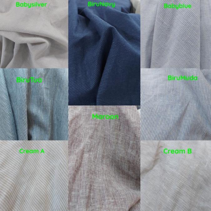 Jual kain linen/100% serat linen/linen kotak-kotak lebar 1.50cm ...