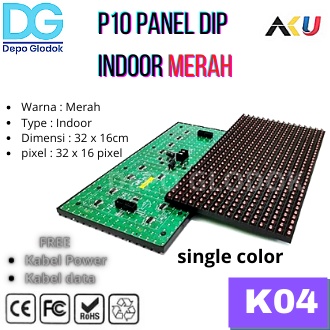 Jual LED PANEL MODUL RUNNING TEXT P10 INDOOR MERAH - K04 | Shopee Indonesia