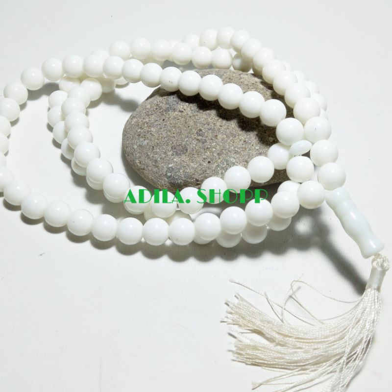 Jual TASBIH BATU GIOK PUTIH 10MM 99 BUTIR ORIGINAL | Shopee Indonesia