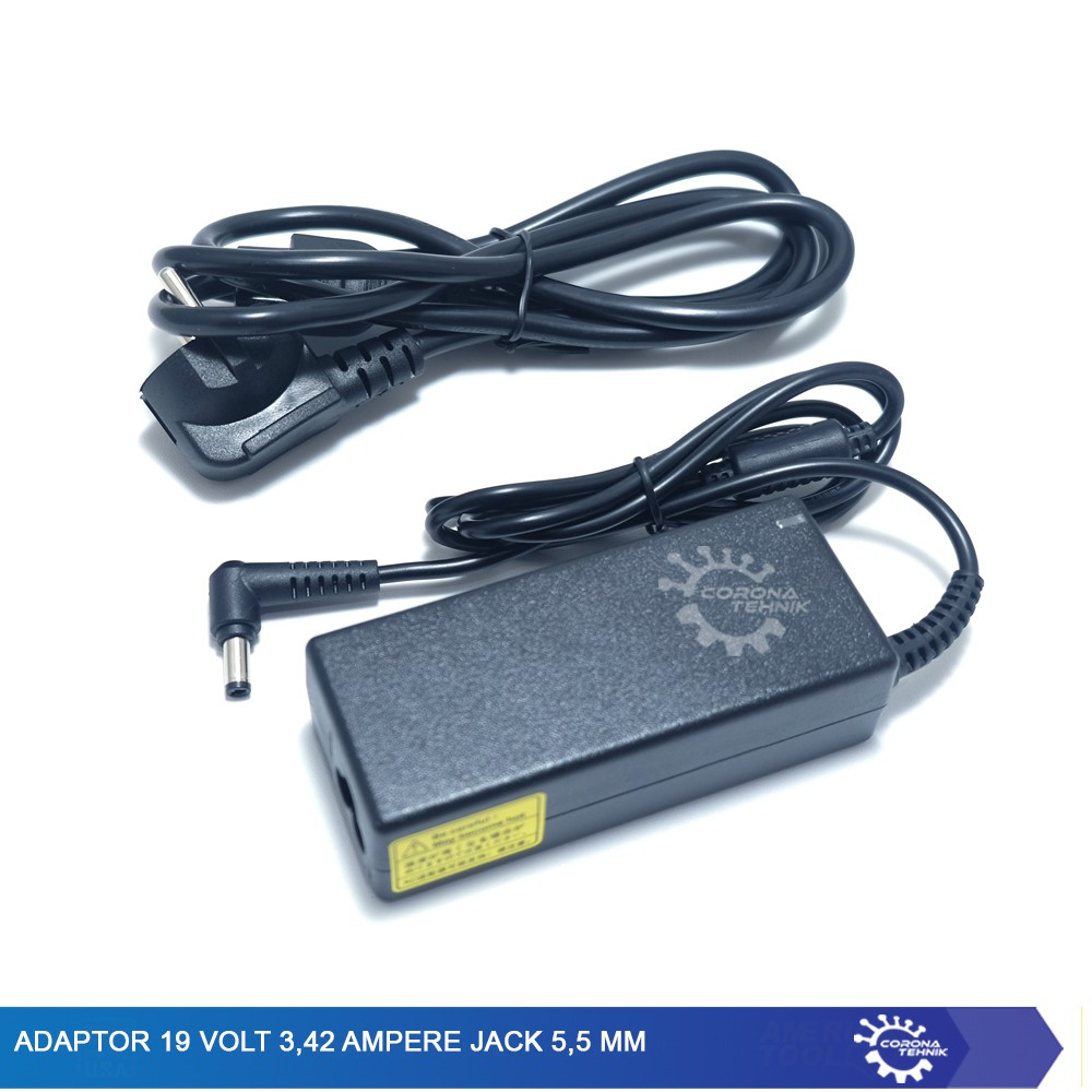 Jual Jack 5,5 mm Adaptor 19 Volt 3,42 Ampere | Shopee Indonesia