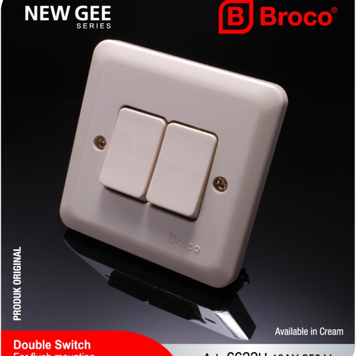 Jual Saklar Seri Ib Ng Broco Saklar Double Inbow Broco 6622 Tanam ...