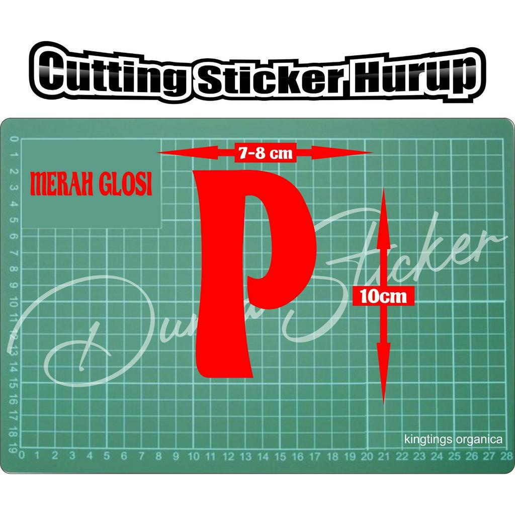 Jual Sticker Cuting Huruf Warna Merah / Sticker Huruf satu warna ...