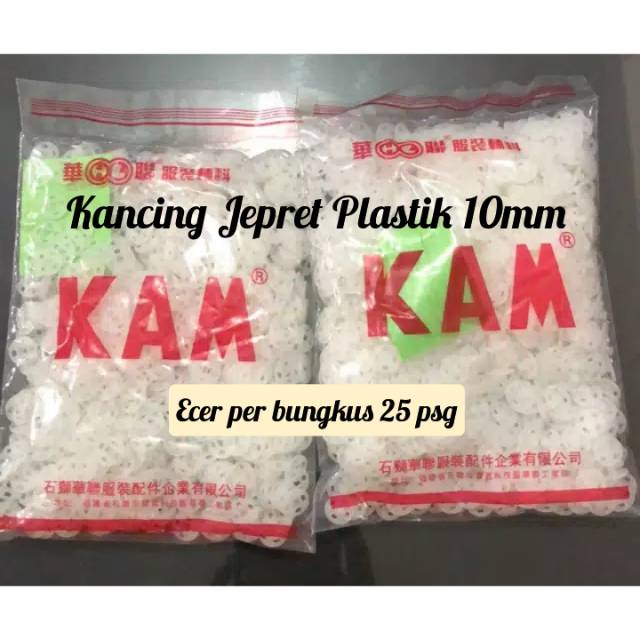 Jual Kancing Jepret Plastik KAM 10mm ECER (25 psg) | Shopee Indonesia