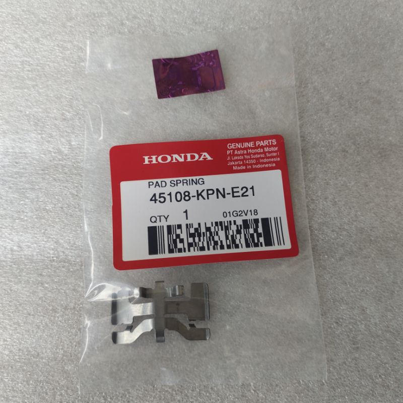 Jual 45108-KPN-E21 PAD SPRING Per plat kampas rem cakram depan PCX 150 ...