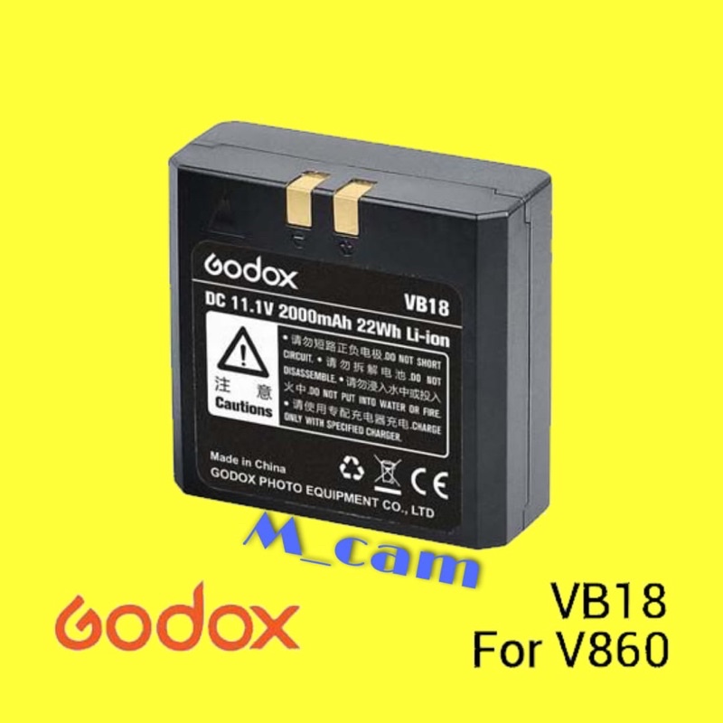 Jual GODOX BATTERY VB18 / VB-18 LI-ION BATTERY FOR V850 / V860 | Shopee ...