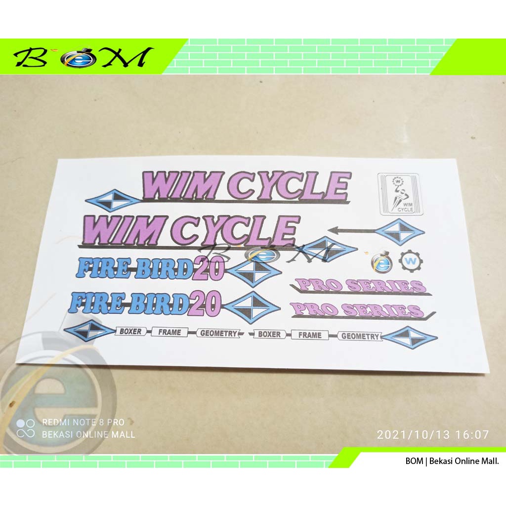 Jual striping stiker decal transparan sepeda wim cycle wimcycle ...