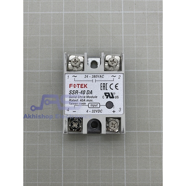 Jual Original Taiwan Made FOTEK Single Phase Solid State Relay SSR 40DA | Shopee Indonesia