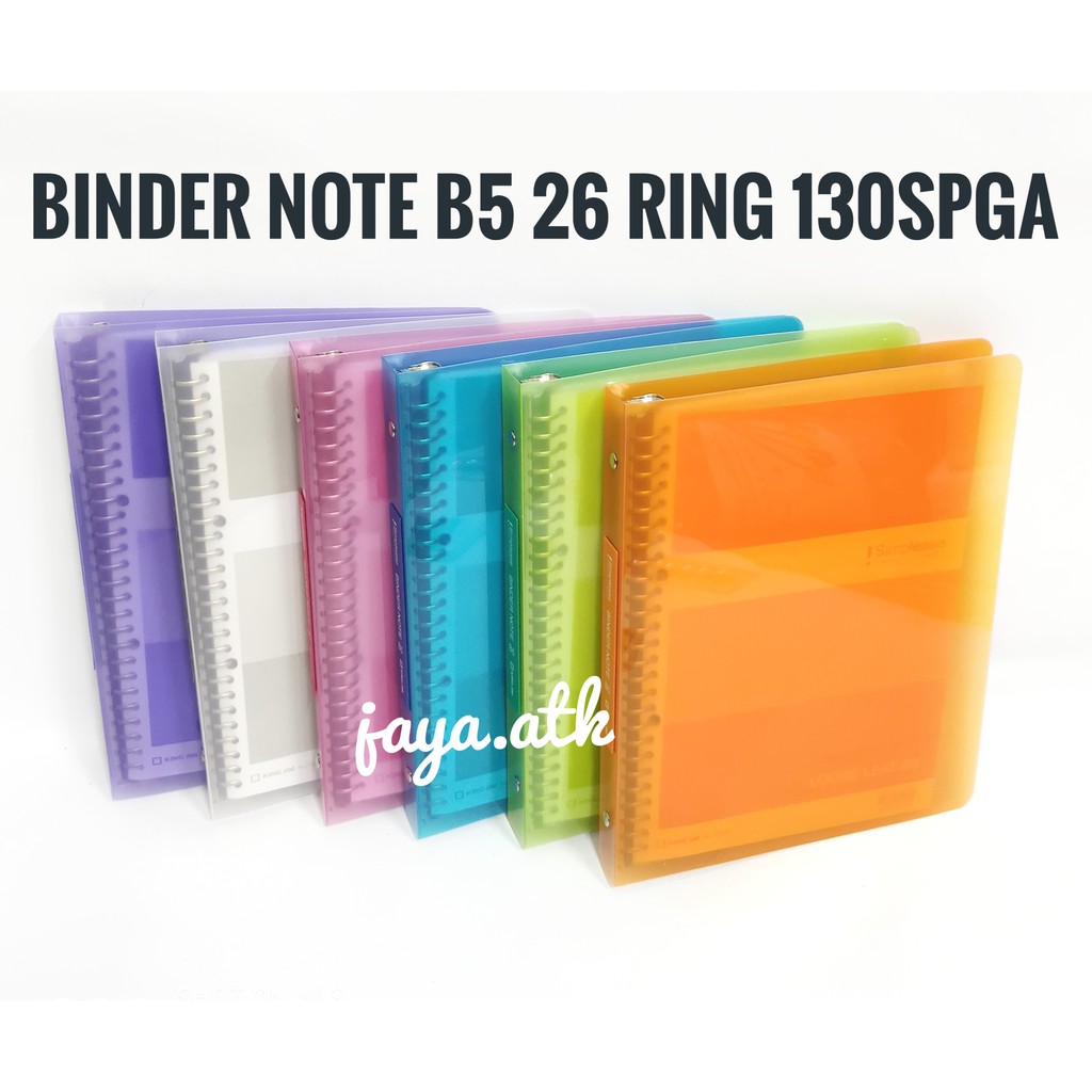 Jual BINDER NOTE B5 26 RING MAP BINDER LOOSE LEAF B5 WARNA TRANSPARANT BONUS ISI 130SPGA KING ...