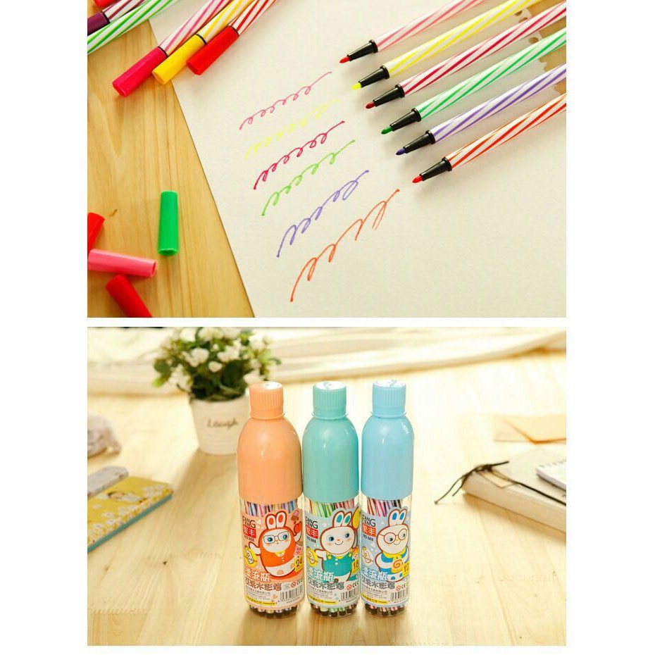 Jual Spidol Warna / Pen Colour Kelinci Lucu 24 Pcs | Shopee Indonesia
