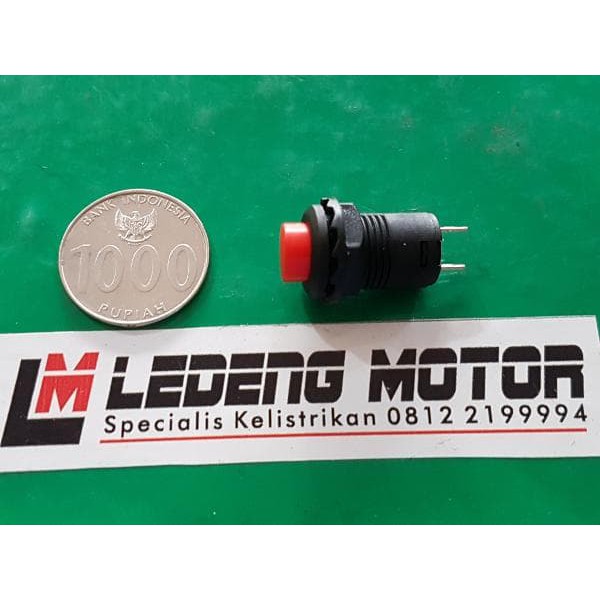 Jual Push ON Switch Bulat 2 Pin Saklar Klakson Tombil Lampu Dim Motor ...
